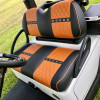 White Cart Orange Trim | Big Dog Custom Carts of East Texas
